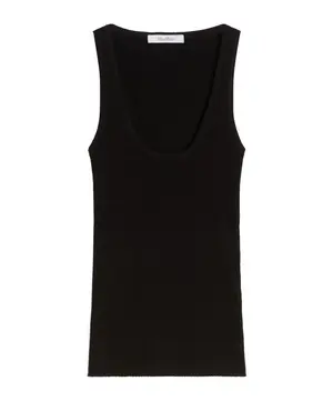 Max Mara Ghiro Ribbed Knit Tank Top - Black
