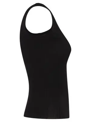 Max Mara Ghiro Ribbed Knit Tank Top - Black