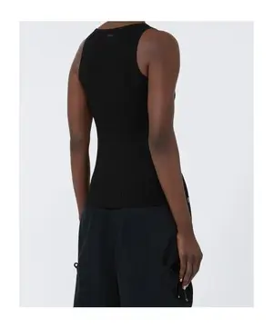 Max Mara Ghiro Ribbed Knit Tank Top - Black