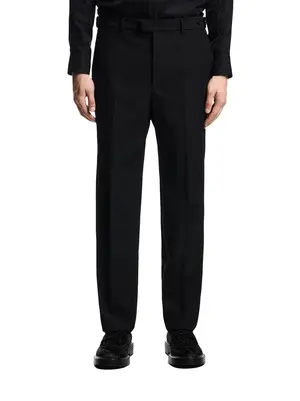 Emporio Armani Tailored Wool Suit Trousers - Black