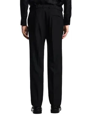 Emporio Armani Tailored Wool Suit Trousers - Black
