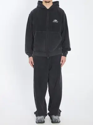 Balenciaga Logo Embroidered Zip-up Jacket