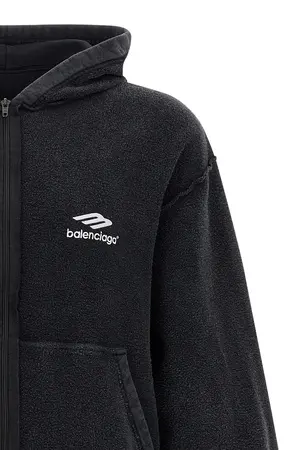 Balenciaga Logo Embroidered Zip-up Jacket
