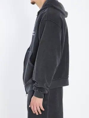 Balenciaga Logo Embroidered Zip-up Jacket