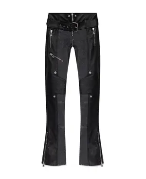Versace Belted Zip-cuff Flared Trousers