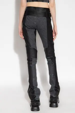 Versace Belted Zip-cuff Flared Trousers