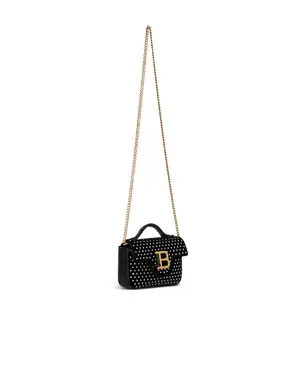 Balmain B-buzz Mini Velvet Crystal Embellished Bag