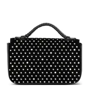 Balmain B-buzz Mini Velvet Crystal Embellished Bag