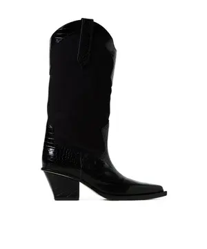 Paris Texas Rosario 60mm Paneled Boots - Black