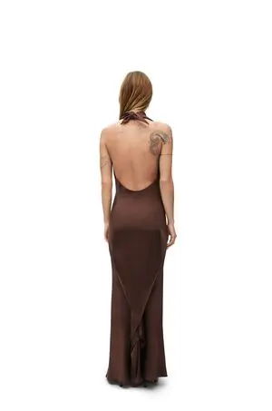 Loewe Long Halterneck Satin Dress