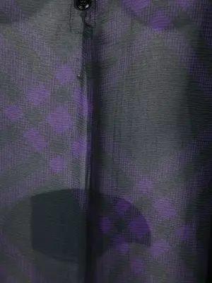 Burberry Check-pattern Scarf Detailed Blouse
