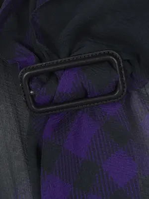 Burberry Check-pattern Scarf Detailed Blouse