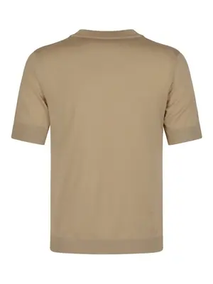 Gucci Logo Intarsia Knit Top - Light Camel
