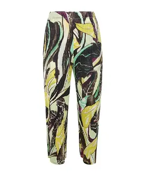 Issey Miyake Cropped Pleated Trousers - Multicolor