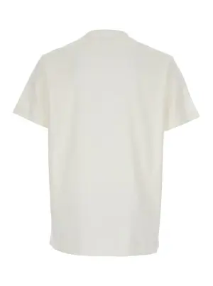 Burberry Check Patch Crewneck T-shirt - Chalk