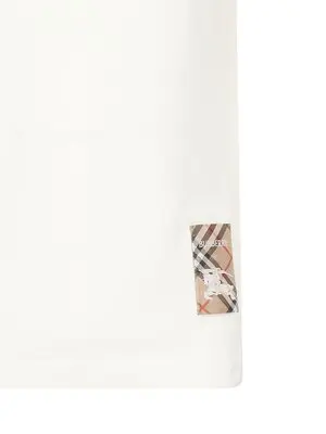 Burberry Check Patch Crewneck T-shirt - Chalk