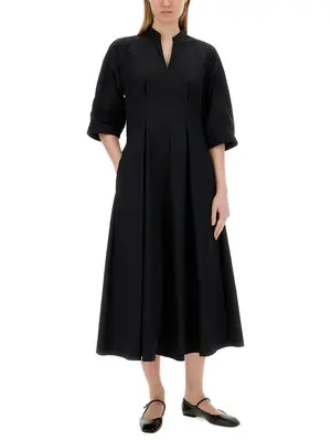 Aspesi Midi Dress With Pleats And Pocket Detail
