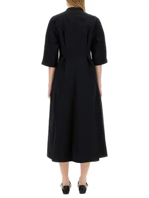 Aspesi Midi Dress With Pleats And Pocket Detail