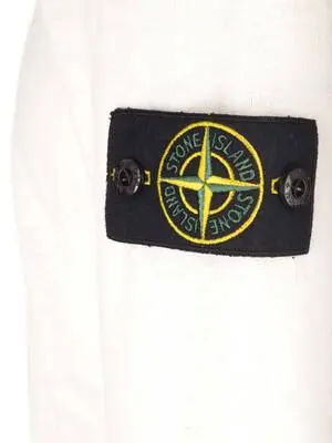 Stone Island Logo Patch Crewneck Jumper - White