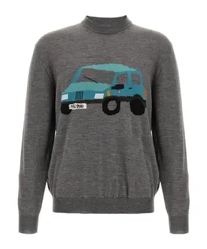 MAGLIANO Graphic Detailed Crewneck Sweater - Black