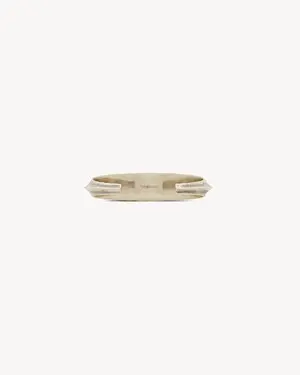 Saint Laurent Ridge Cuff Bracelet - Oxidized Silver