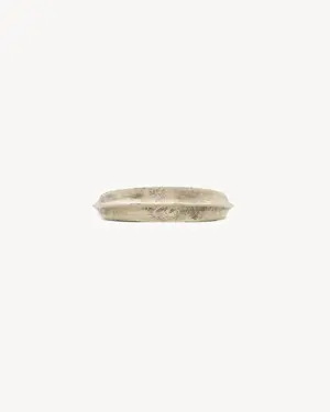 Saint Laurent Ridge Cuff Bracelet - Silver Oxide