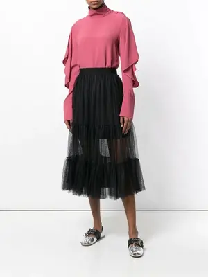 Moncler Tulle Pleated Skirt