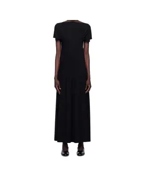 TOTEME Pleated Boat-neck Maxi Dress