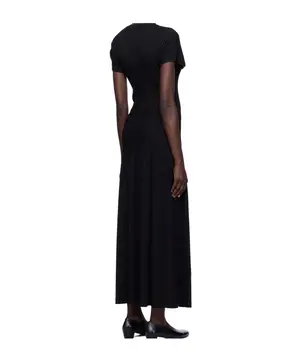 TOTEME Pleated Boat-neck Maxi Dress