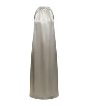 LOULOU STUDIO Halter Neck Sleeveless Dress - Gray
