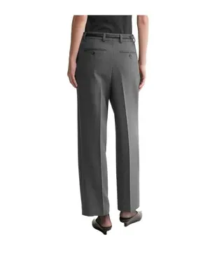 TOTEME High Waisted Tapered-leg Trousers - Mixed Gray