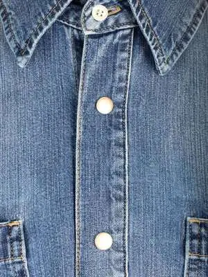 Alexander McQueen Dart-detailed Long Sleeved Denim Shirt