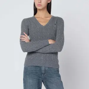 Polo Ralph Lauren Kimberly V-neck Jumper - Grey