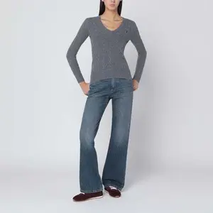 Polo Ralph Lauren Kimberly V-neck Jumper - Grey