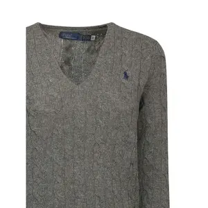 Polo Ralph Lauren Kimberly V-neck Jumper - Grey