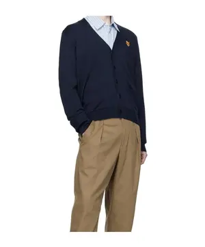 Maison Kitsuné V-neck Cardigan With Graphic Detail