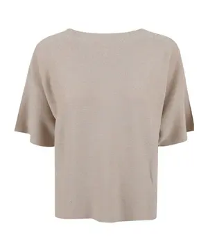 Fabiana Filippi Brilliant Boatneck Jumper - Nude
