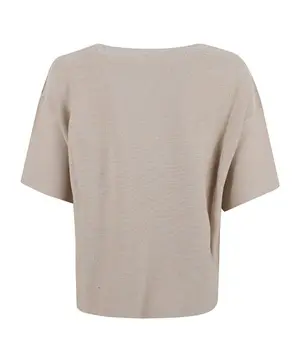 Fabiana Filippi Brilliant Boatneck Jumper - Nude