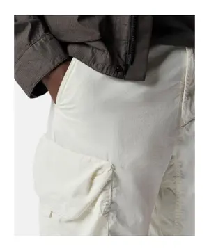 Stone Island Loose-fit Cargo Trousers With Adjustable Waistband - Ivory