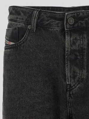 DIESEL® 1995 Logo Patch Straight Leg Jeans - Black