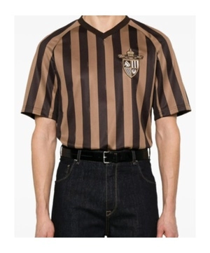 Fendi V-neck Striped T-shirt - No