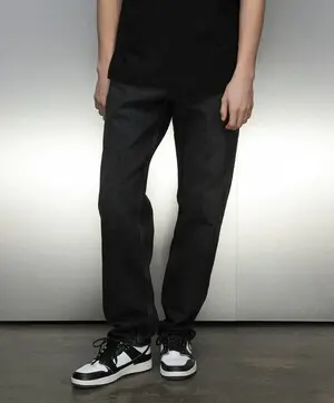 Off-White Logo Patch Tapered Jeans