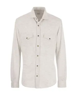 Brunello Cucinelli Flap Pocket Long-sleeved Shirt
