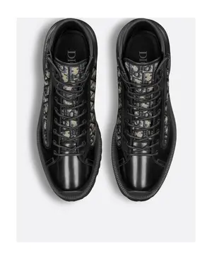 Dior Monogrammed Lace-up Combat Boots