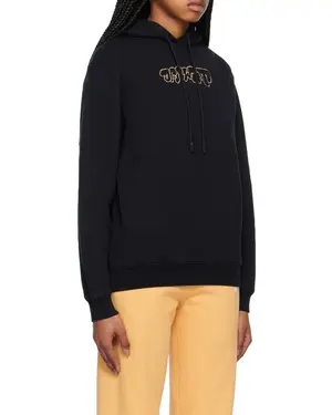 Off-White Logo-embroidered Cotton Hoodie