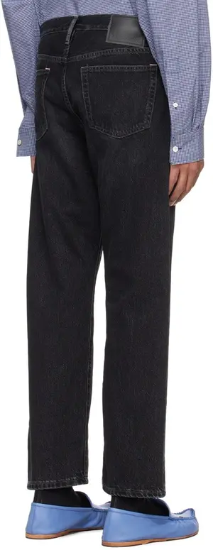 Acne Studios Logo Patch Mid-rise Jeans - Black