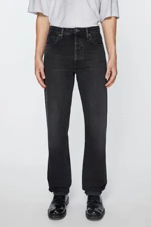 Acne Studios Logo Patch Mid-rise Jeans - Black