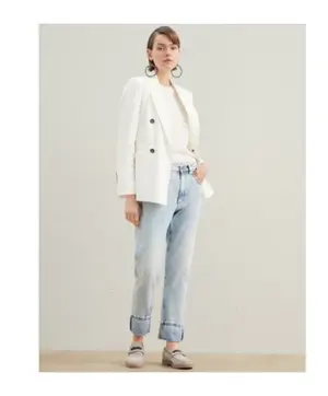 Brunello Cucinelli Roll-cuff Straight Leg Jeans - White