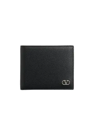 Valentino Garavani Vlogo Signature Bi-fold Wallet - Black