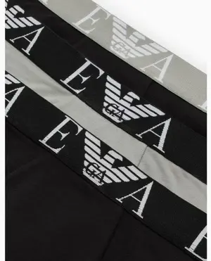 Emporio Armani Logo-jacquard Boxers - Black